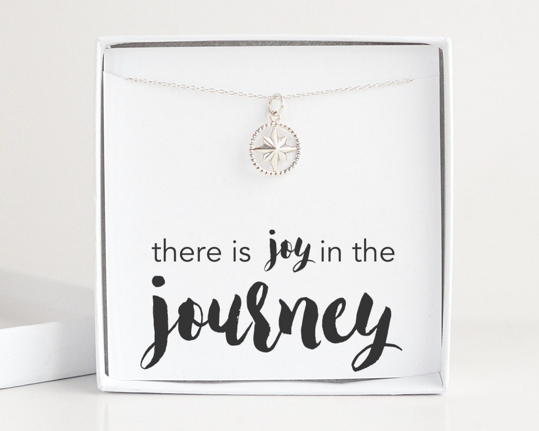 Sterling Silver Compass Necklace for Women, Inspirational Jewelry ...