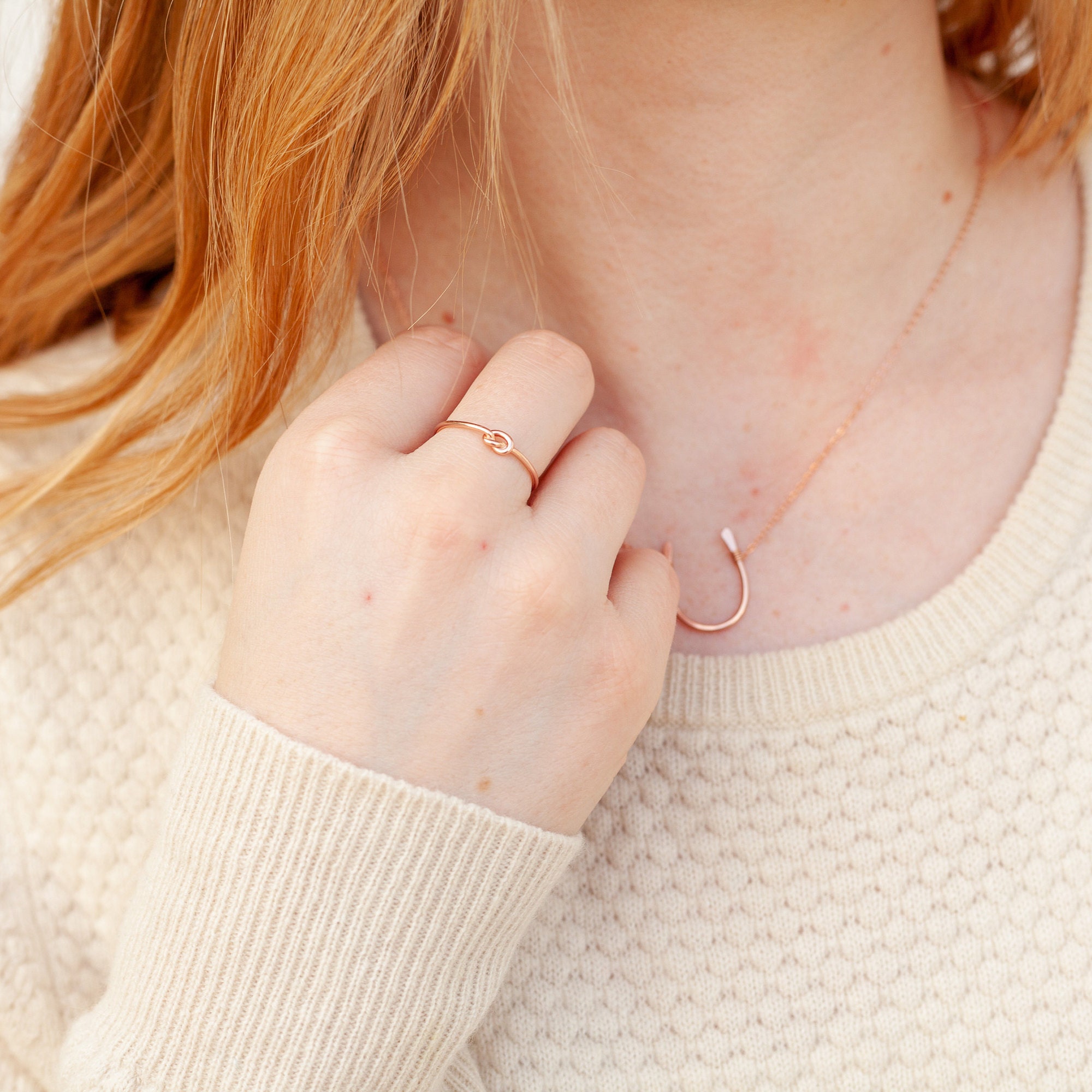 Gold Filled Tiny Knot Ring for Women Dainty Minimalist | Etsy