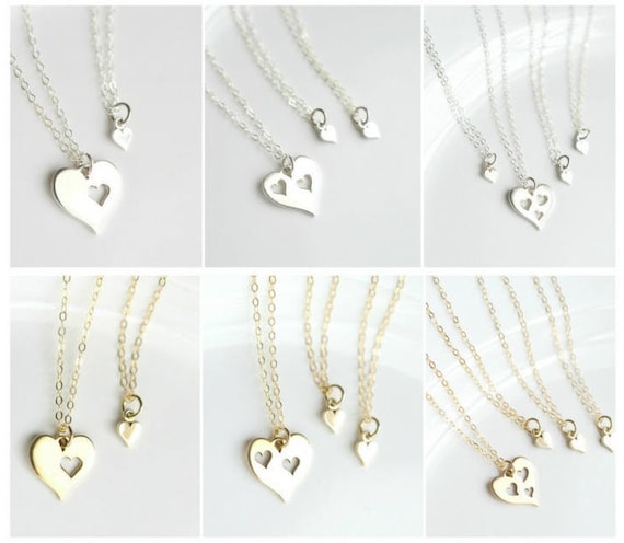 Matching mother daughter necklace set store