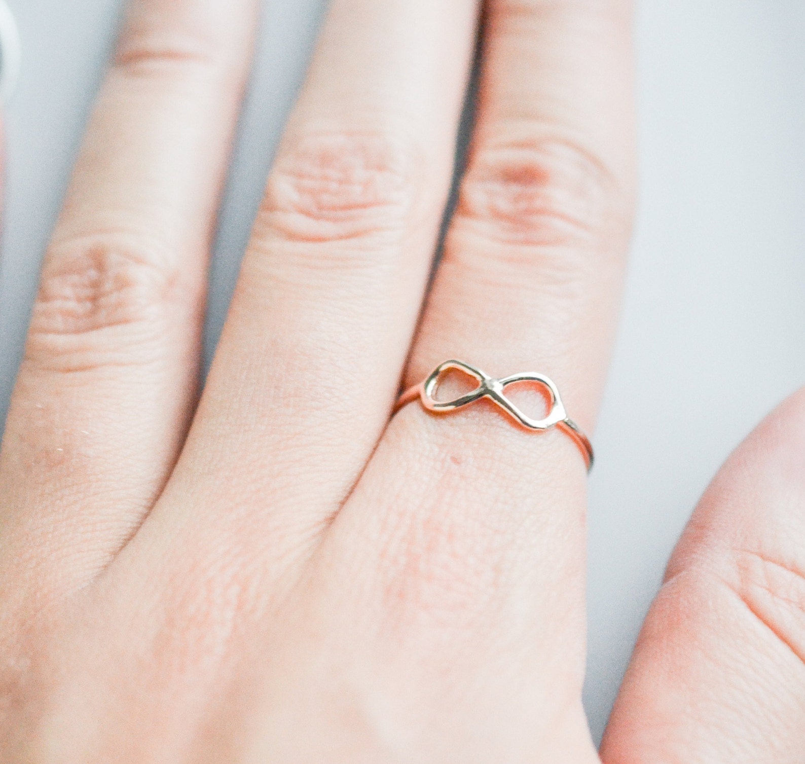 Rose Gold Infinity Ring Infinity Love Promise Ring Sterling - Etsy