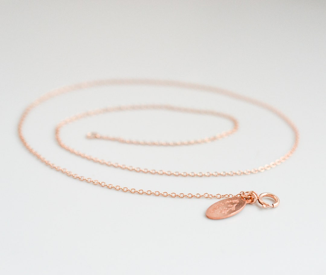 Plain Rose Gold Filled Chain Necklace - Rose Gold Chain Replacement ...