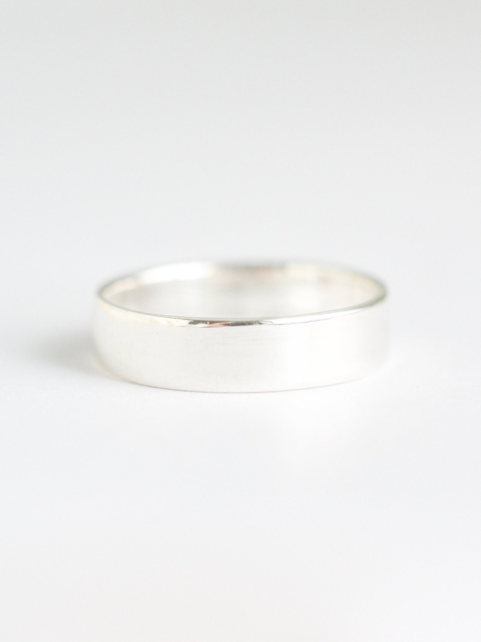 Solid Silver Band Ring for Women Cigar Band Ring Simple - Etsy