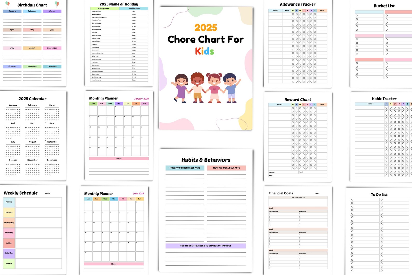 Chore Chart for Kids to Do List for Kids Kids Daily Routine Kids Chore ...
