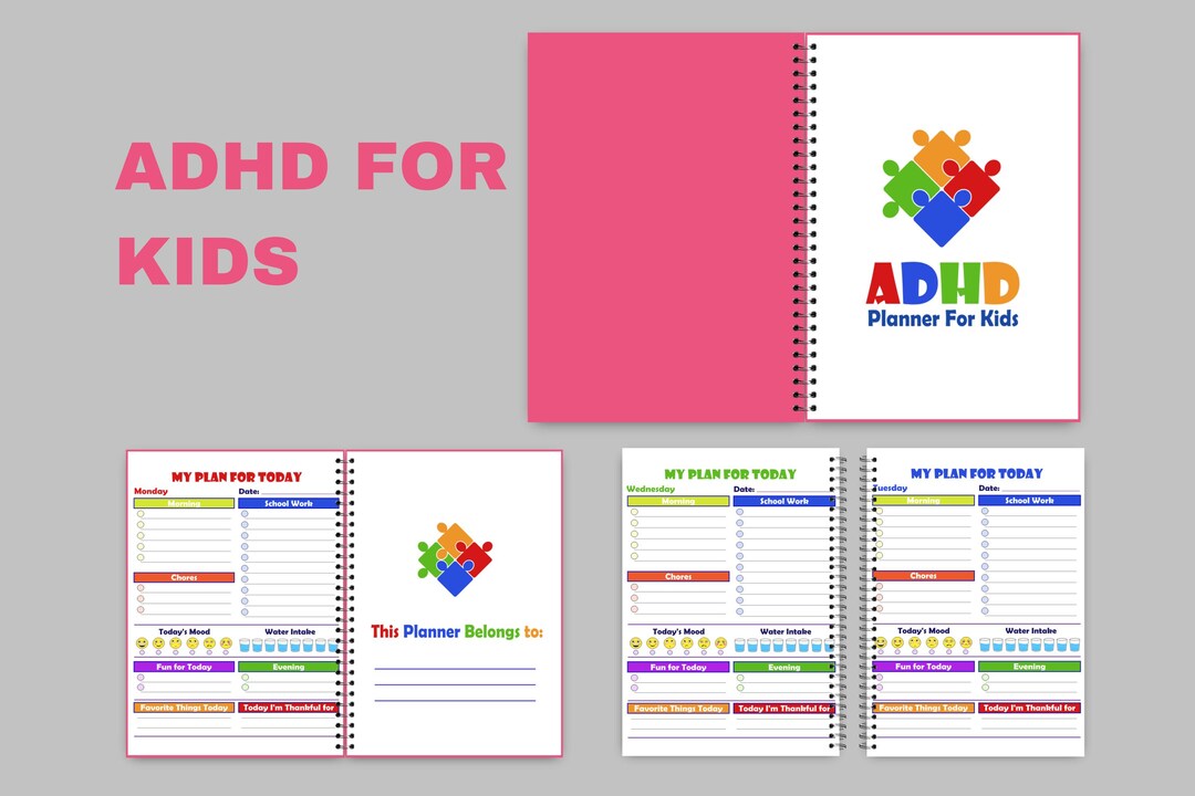 ADHD Planner for Kids: Digital Daily Productivity Bundle (digital ...