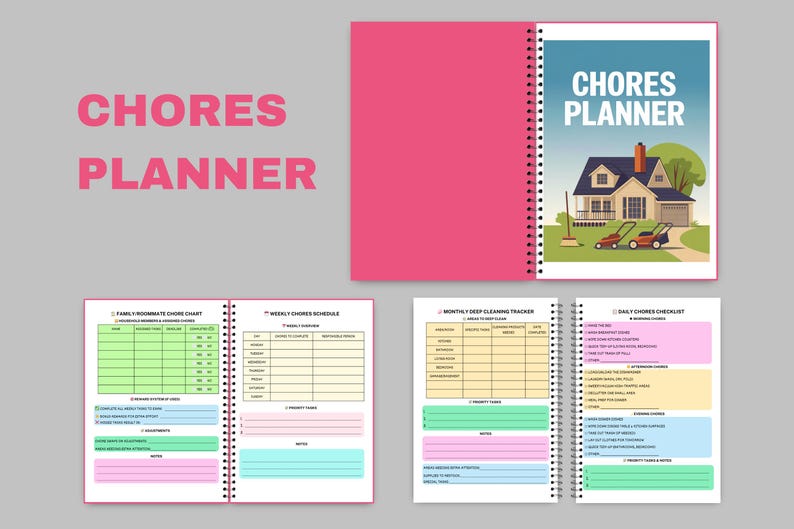 Kids Chore Chart: Editable Daily & Weekly Planner (digital) - Etsy