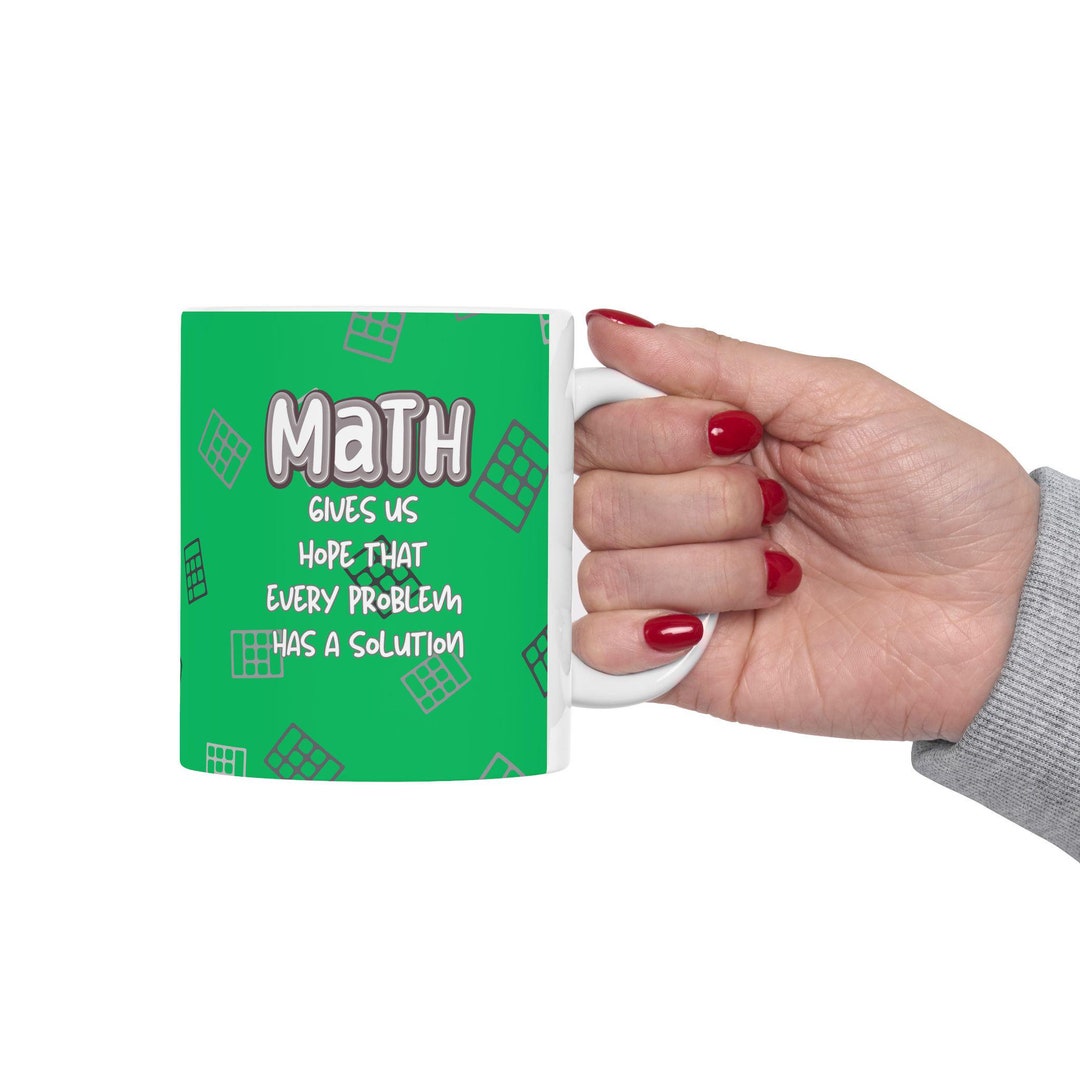 Math Gives Us Hope Ceramic Mug, Cute Math Teacher Coffee Cup, Math ...