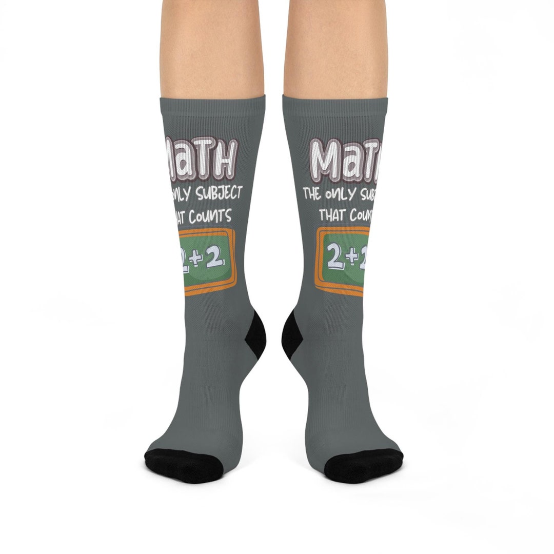 Math the Only Subject That Counts, Cushioned Crew Socks, Perfect Gift ...
