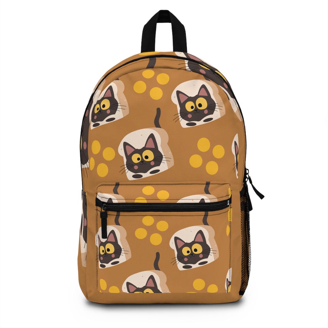 Cute Cat Loaf Backpack Cat Lover Bag, Adorable Feline Rucksack, Kawaii ...