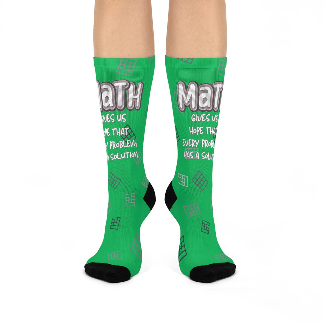 Math Gives Us Hope, Cushioned Crew Socks, Perfect Gift for Teachers ...