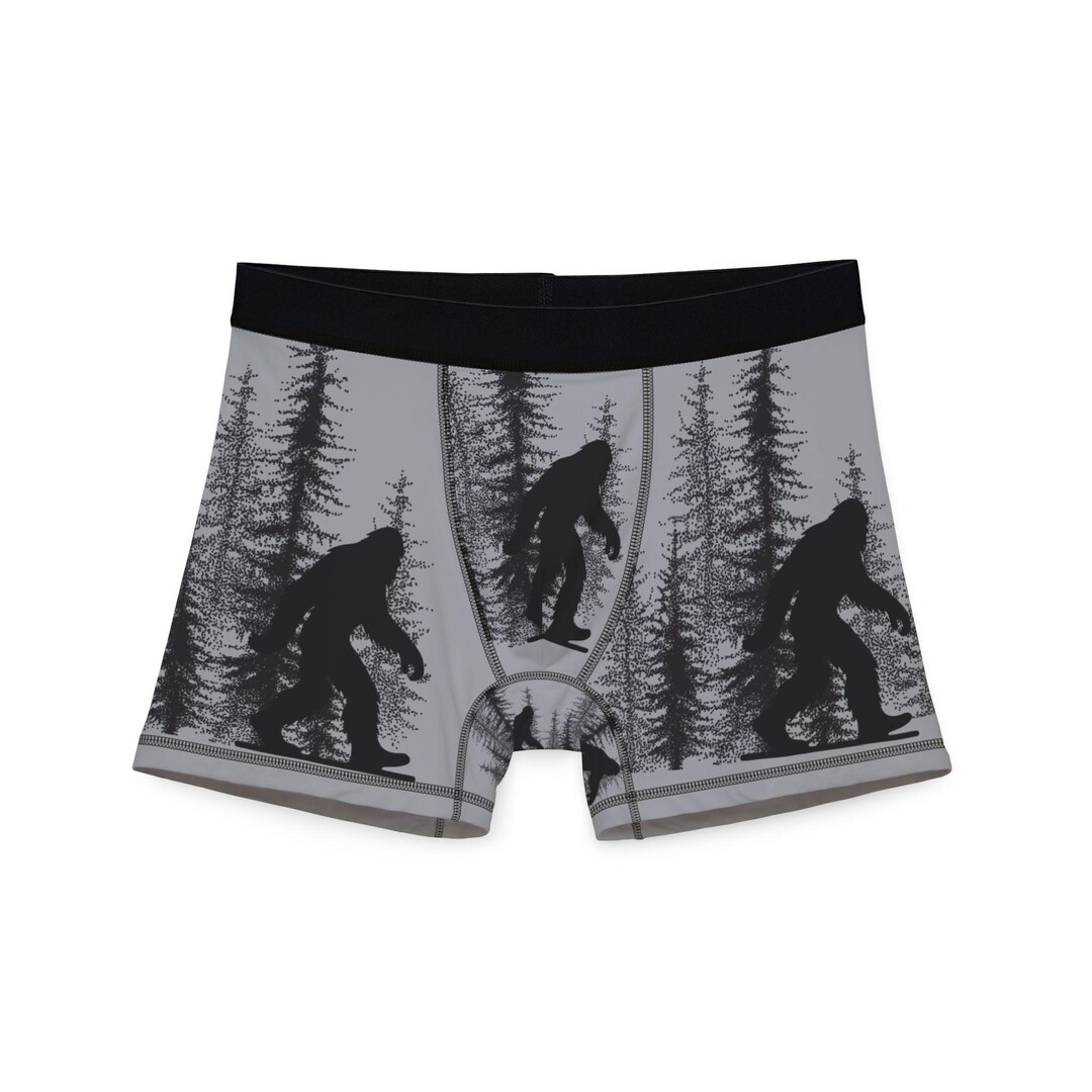 Bigfoot Adventure Men's Boxers, Unique Undergarments for Nature Lovers ...