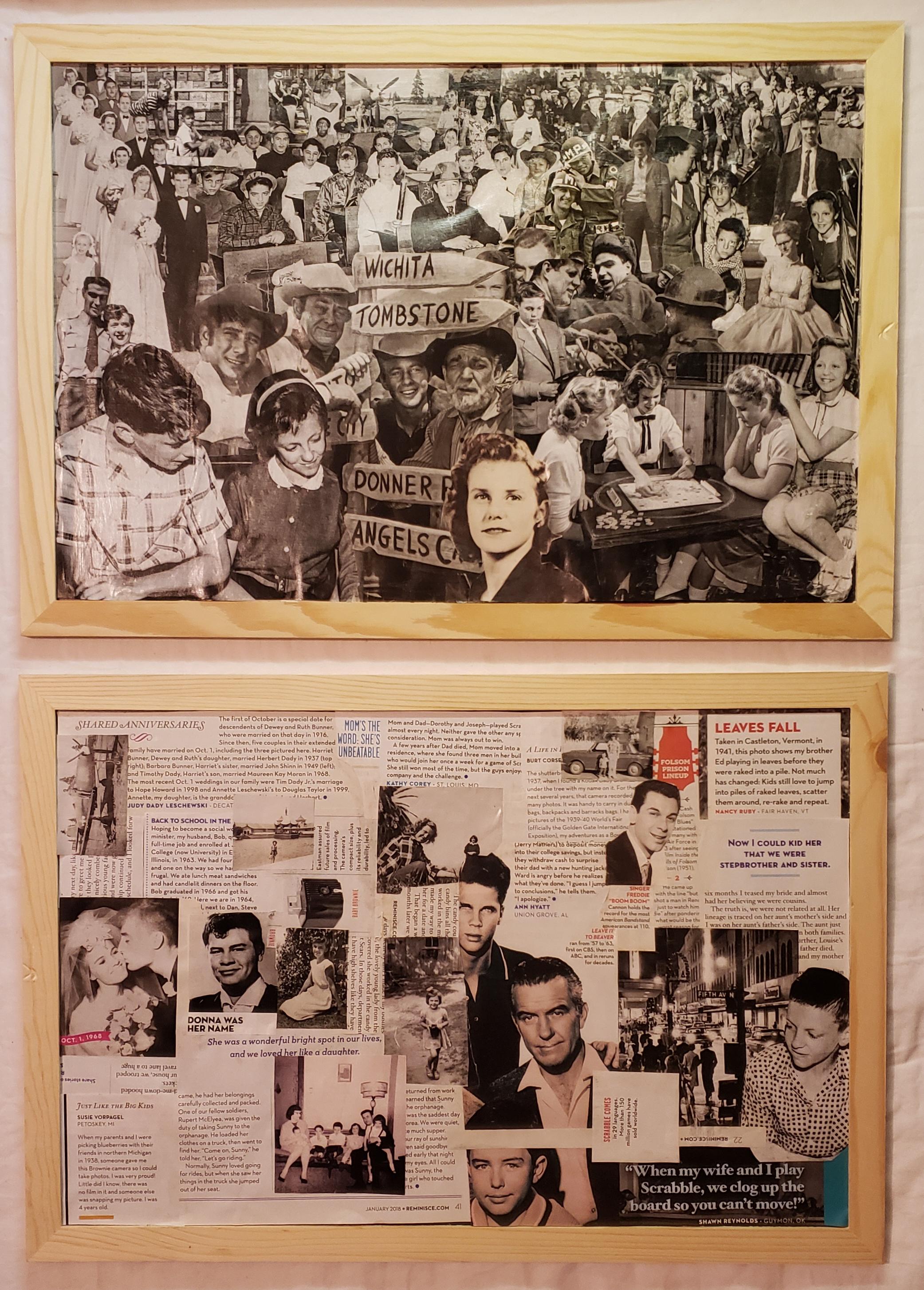 Original Collage Art - 2 Piece Set - "which Way to Wichita" - Vintage ...