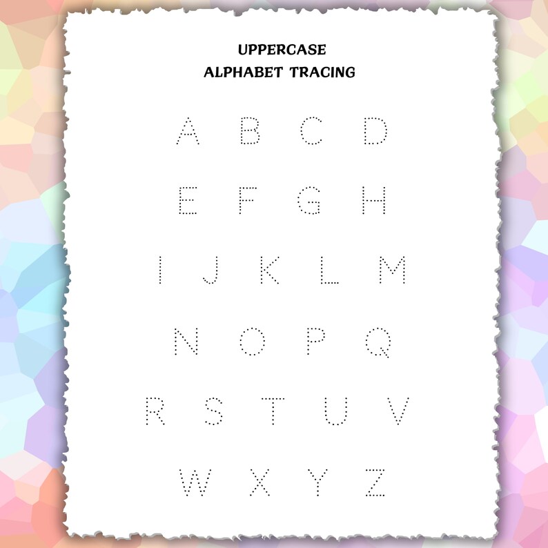 Trace the Alphabet Worksheet Uppercase Lowercase Handwriting Practice ...