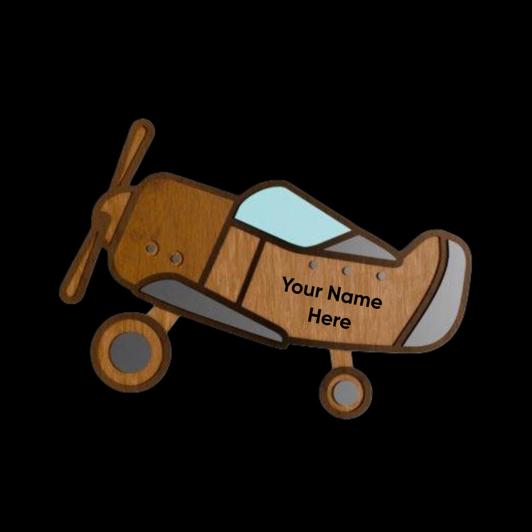Personalized Laser Engraved Airplane Wall Decor for Kids' Room - Etsy