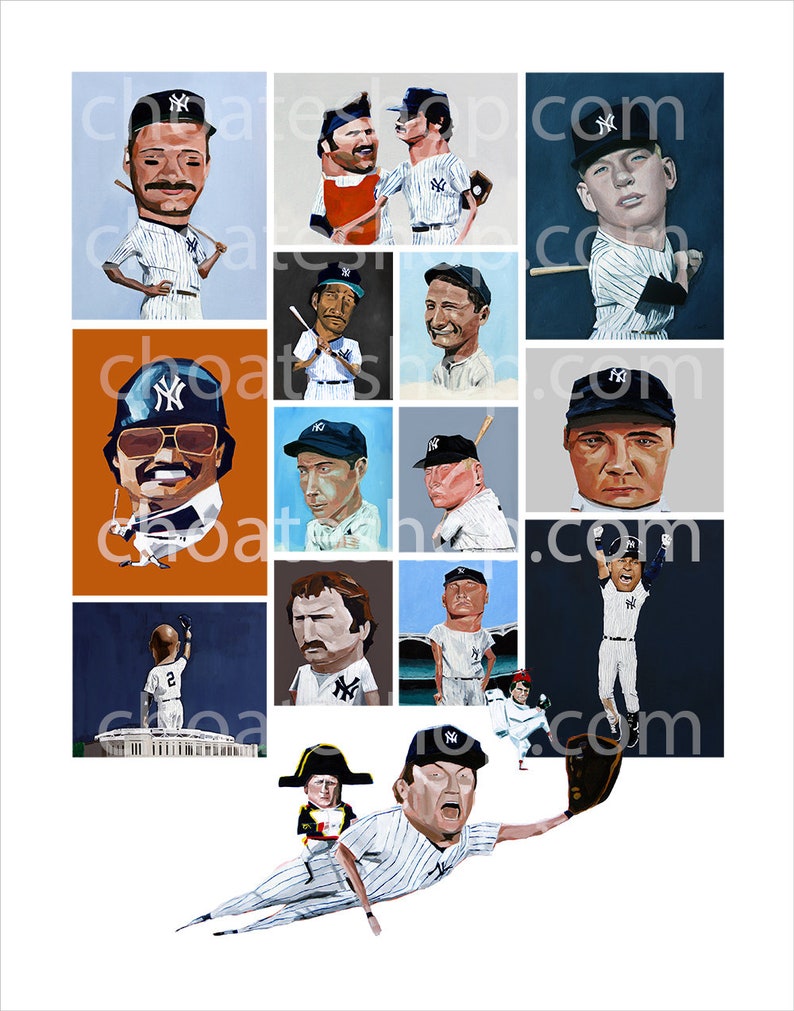 New York Yankees Art Collage Photo Print - Etsy