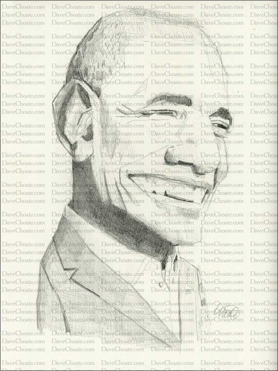 Barack Obama Face Drawing