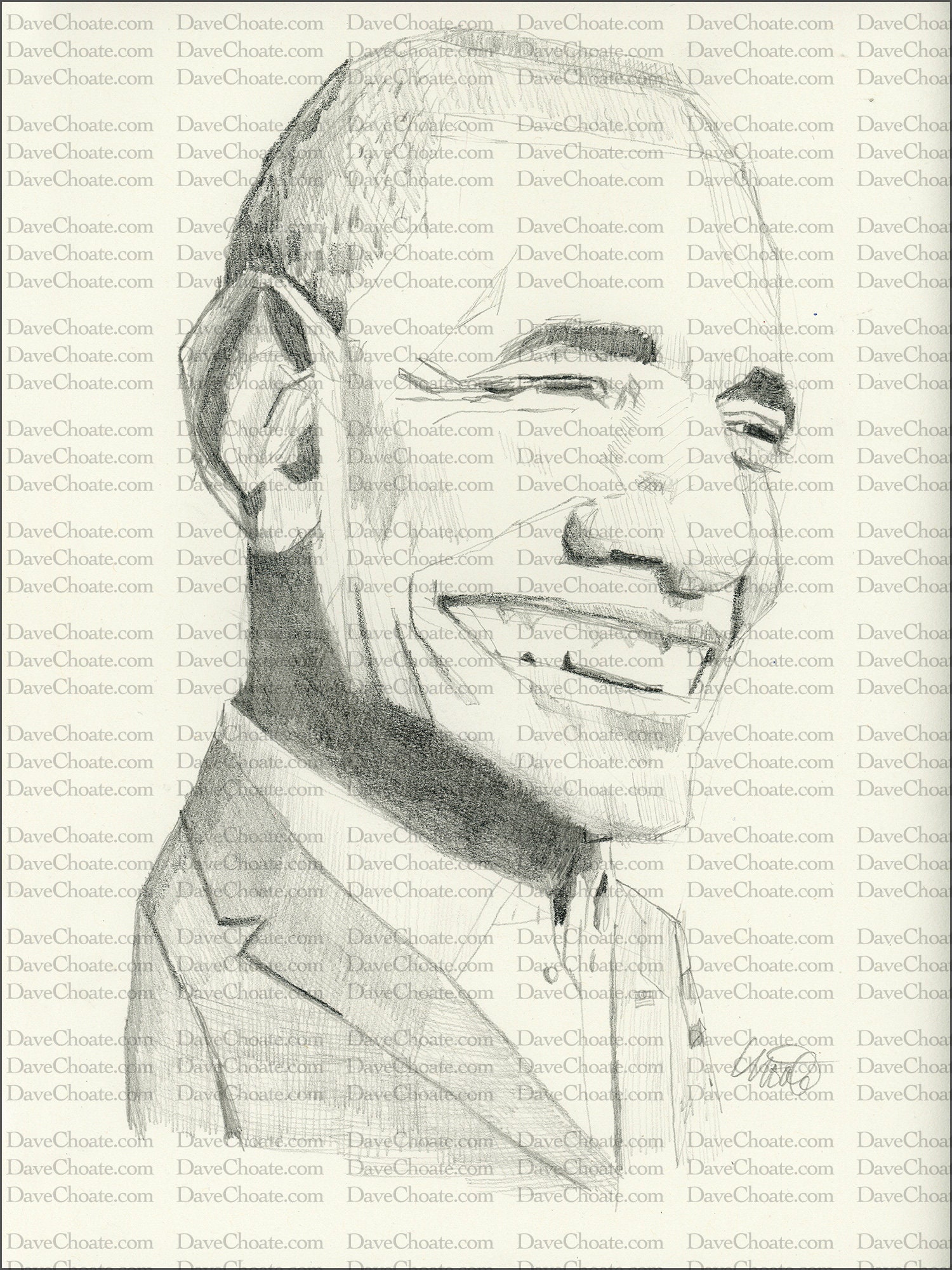 Barack Obama Pencil Drawing
