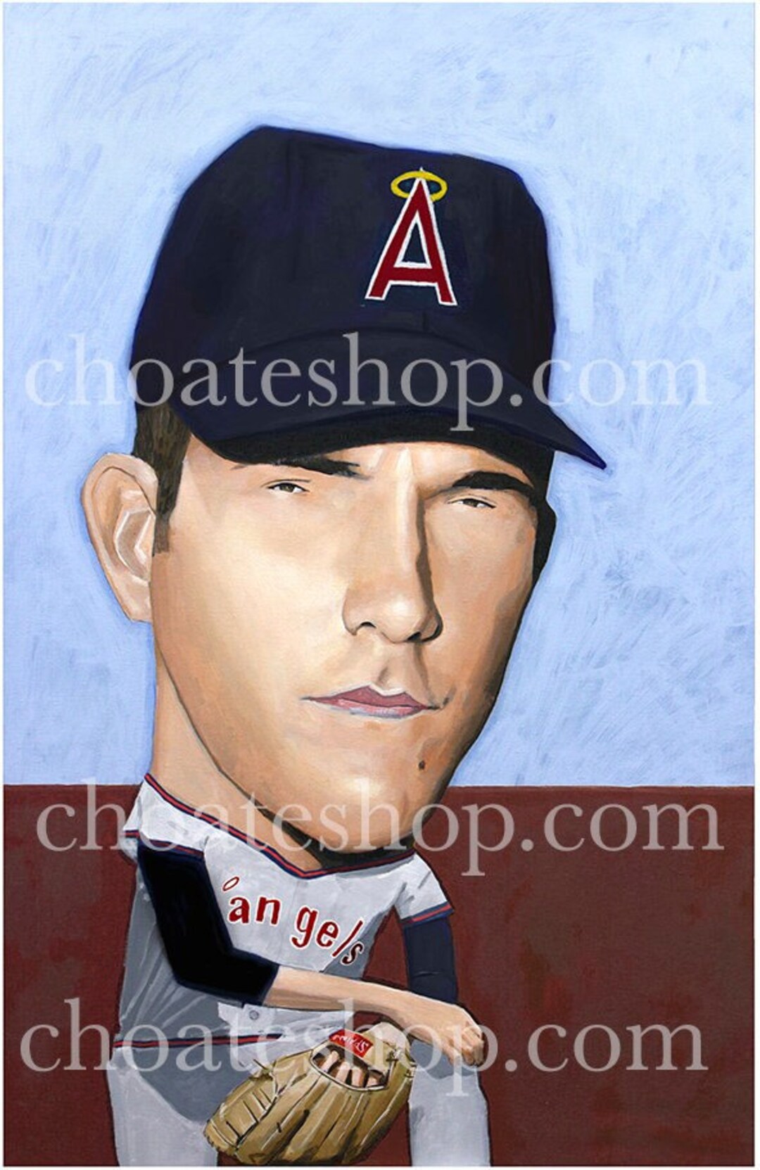 Nolan Ryan, California Angels Art Photo Print From Original Painting - Etsy