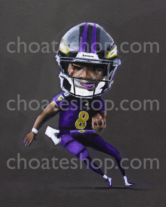 NFL Lamar Jackson Art Photo Print | Etsy