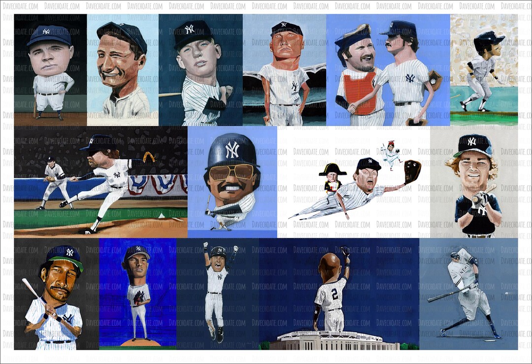 13x19 New York Yankees Art Collage. Art Photo Print. - Etsy