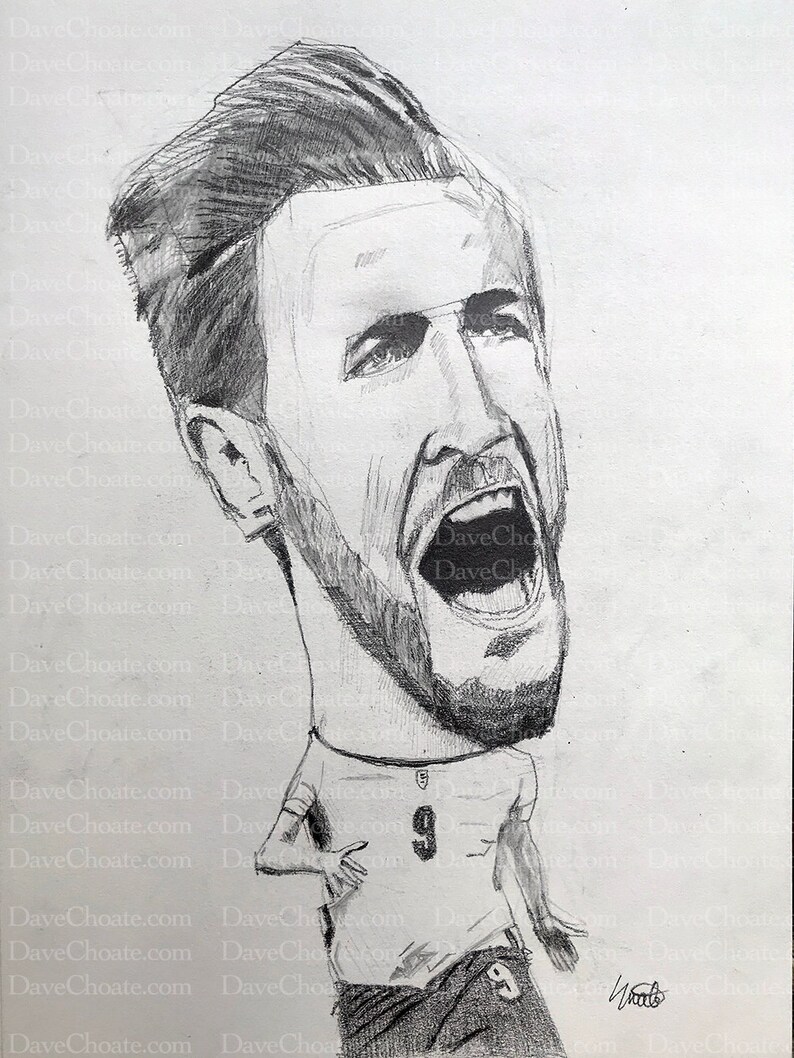 Harry Kane England Soccer / Football original pencil drawing | Etsy