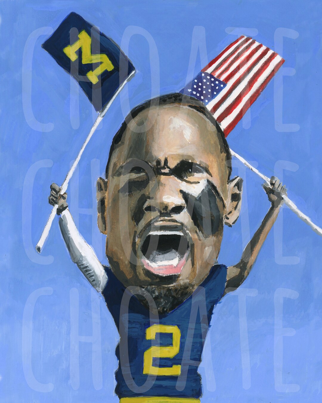 Charles Woodson, Michigan Wolverines Art Photo Print - Etsy