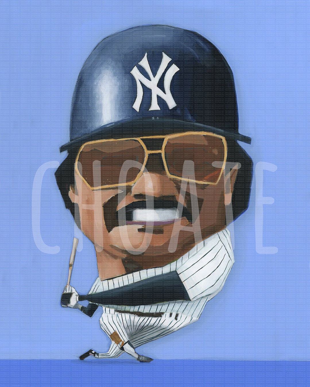 New York Yankees, Reggie Jackson ART Print From Original Painting - Etsy