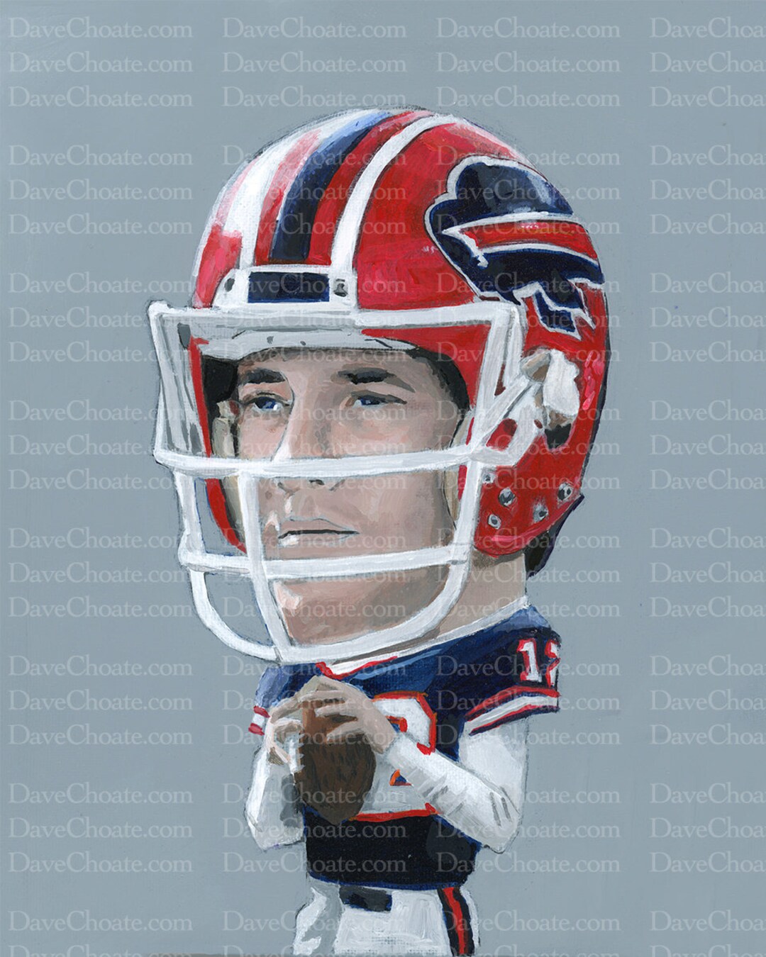 Jim Kelly, Buffalo Bills Art Photo Print From Original Painting - Etsy
