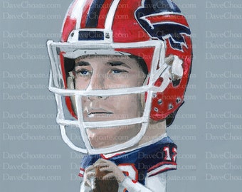 Jim Kelly Buffalo Bills Print - Etsy