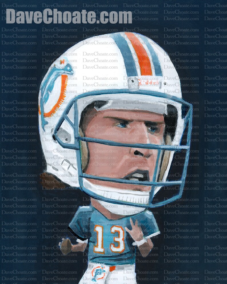 Dan Marino Miami Dolphins Art Photo Print - Etsy