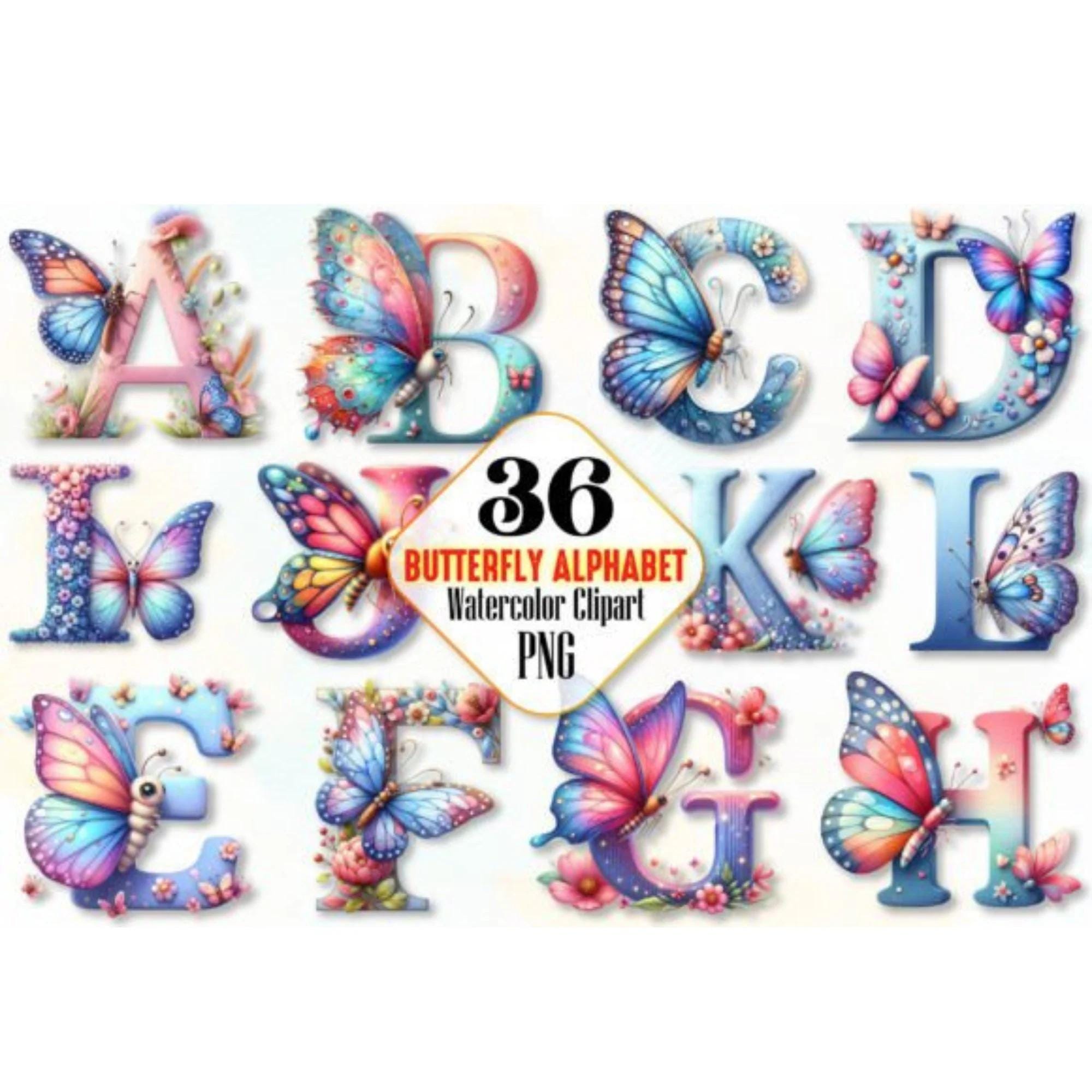 Butterfly PNG, Butterfly Clipart Alphabet PNG, Alphabet Clipart ...