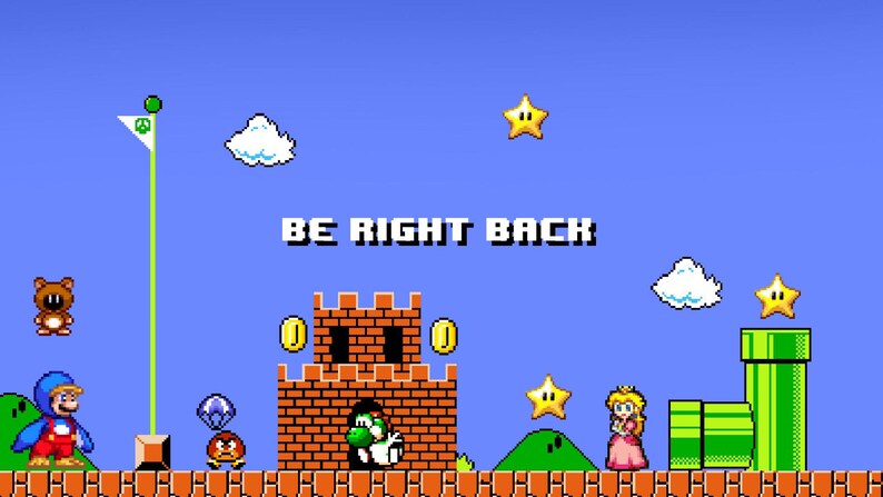 Mario Bros Twitch Animated Screens, Twitch Overlay Package Stream ...