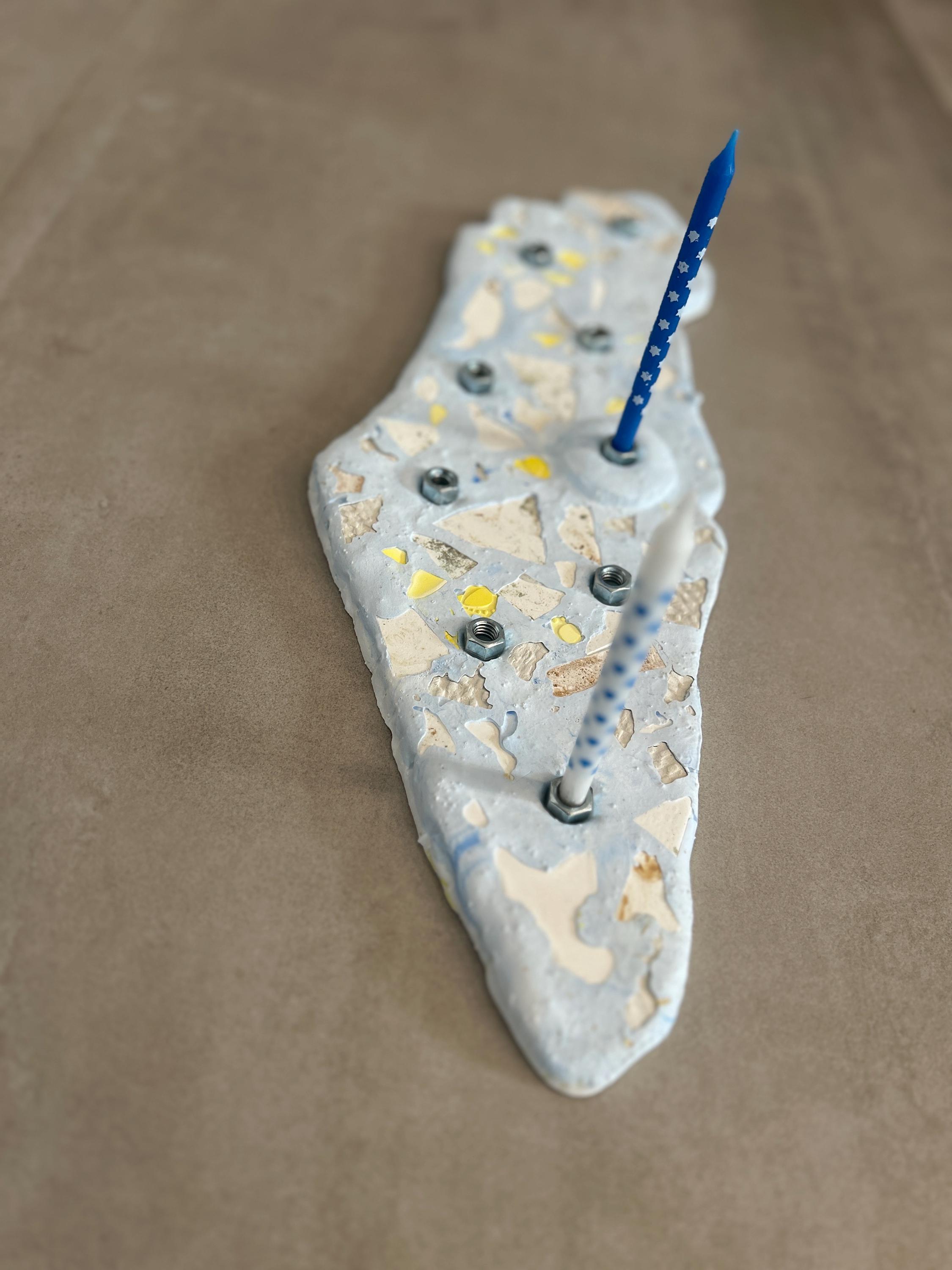 Map of Israel Chanukah Menora - Etsy