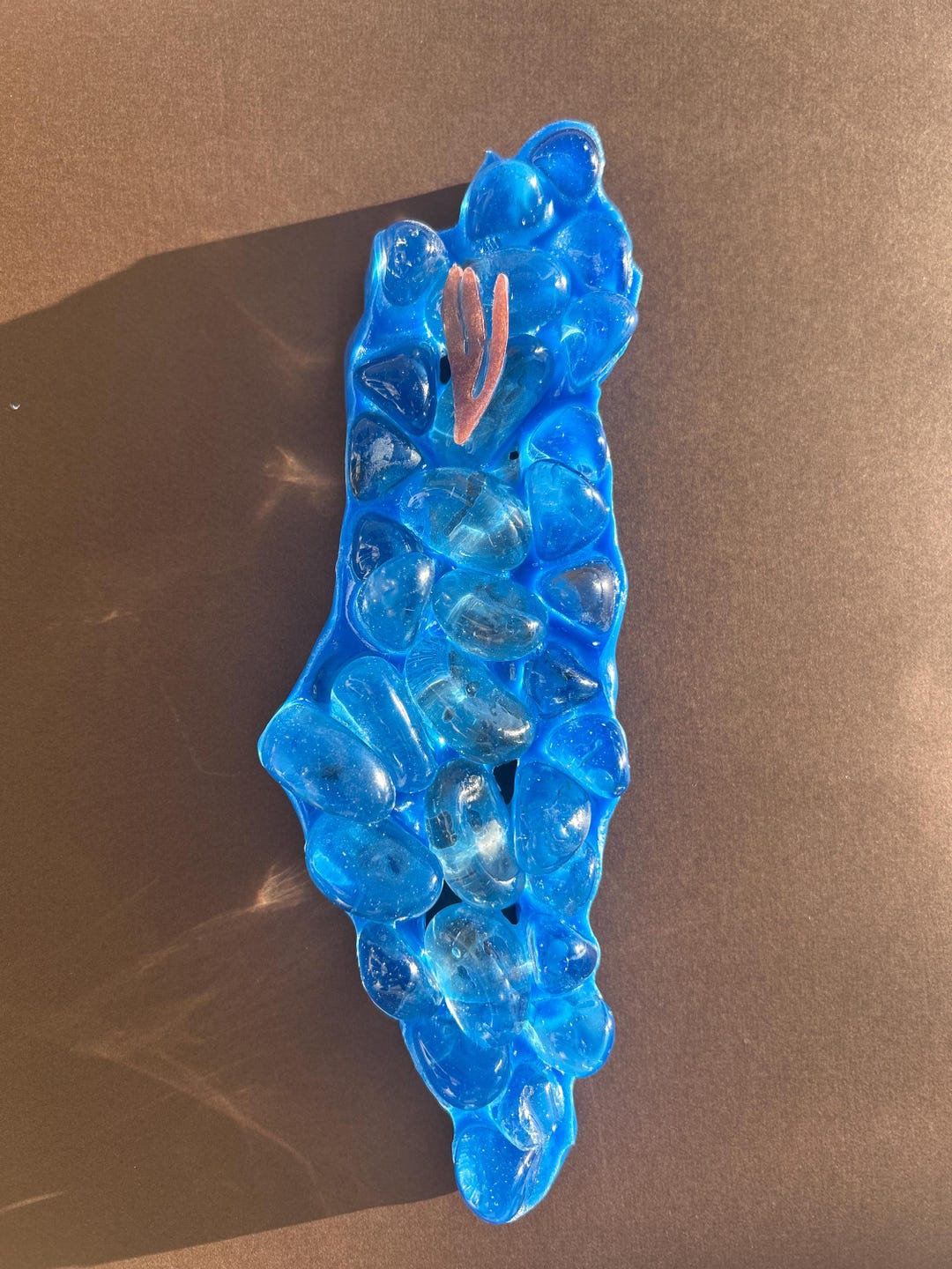Mezuzah, Hand Made Mezuzah, Glass and Epoxy Mezuzah, Home Gift, Judaica ...