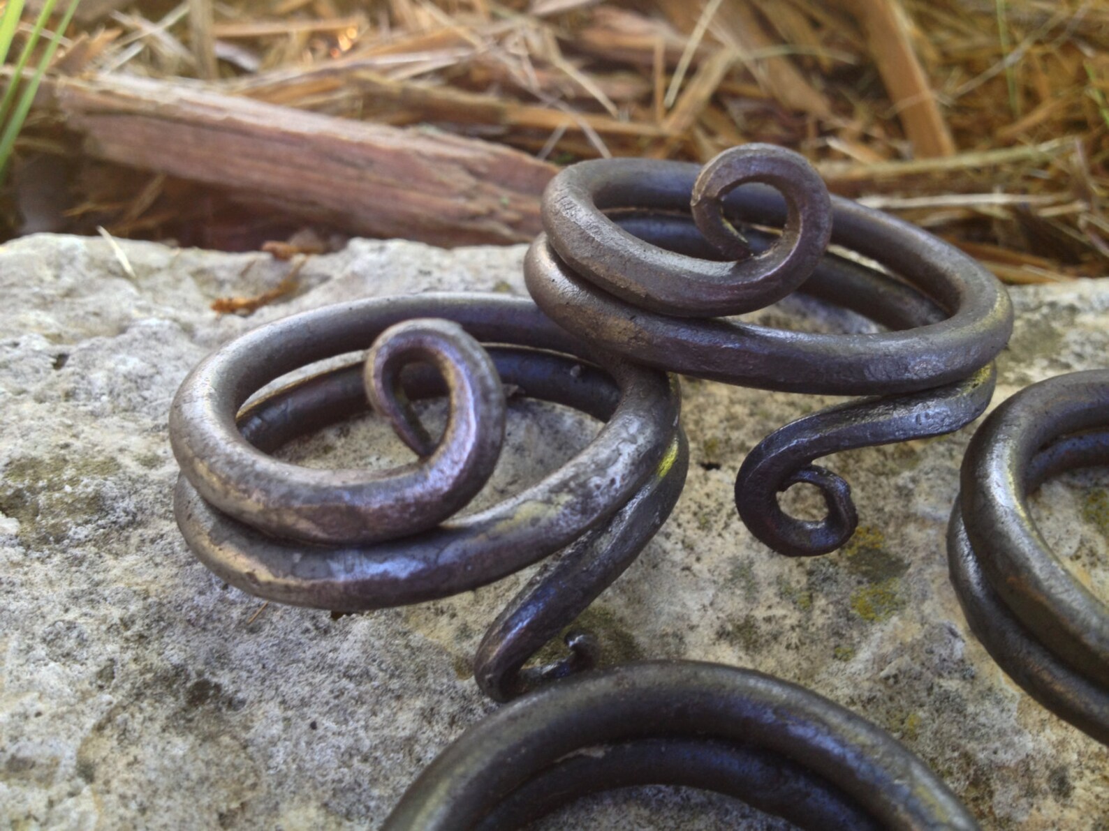 Napkin Rings Hand Forged Metal Napkin Rings Thanksgiving - Etsy