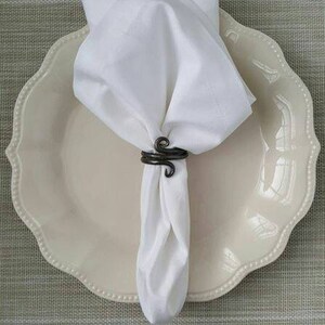 Napkin Rings - Hand Forged - Metal Napkin Rings, Thanksgiving Table ...