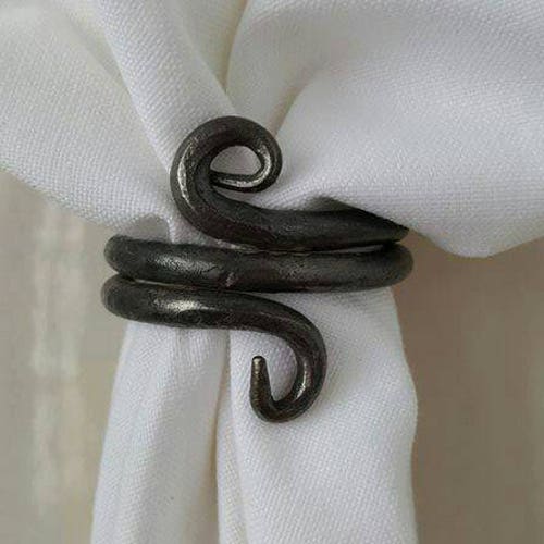 Napkin Rings Hand Forged Metal Napkin Rings Thanksgiving | Etsy