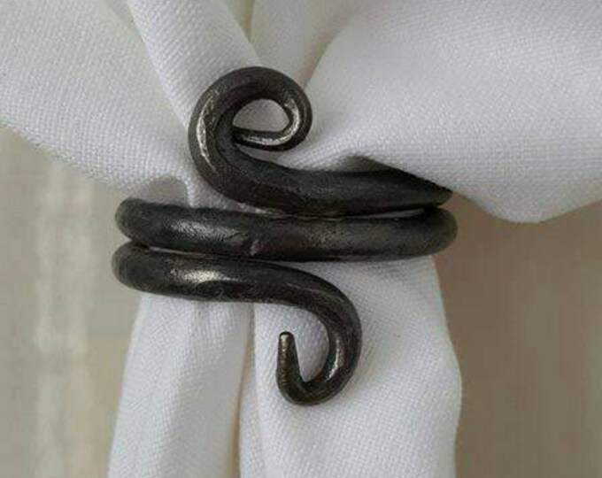 Napkin Rings - Hand Forged - Metal Napkin Rings, Thanksgiving Table ...