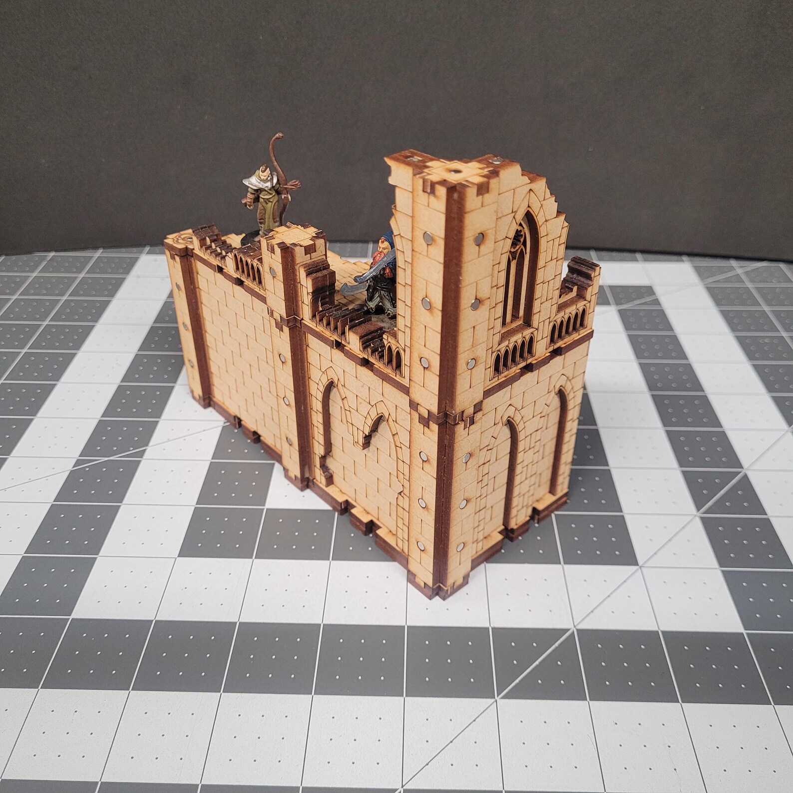 DIY Modular MDF Terrain Kit - Gothic Cathedral - Ruined Corner 4 - Etsy