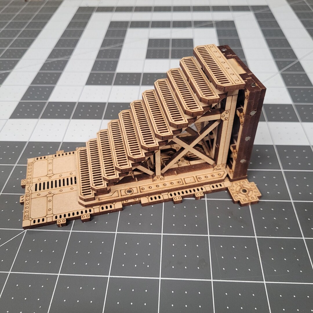 DIY Modular MDF Terrain Kit - Industrial Complex - Industrial Stairs ...
