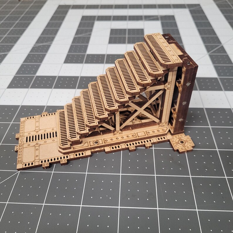 DIY Modular MDF Terrain Kit - Industrial Complex - Industrial Stairs ...