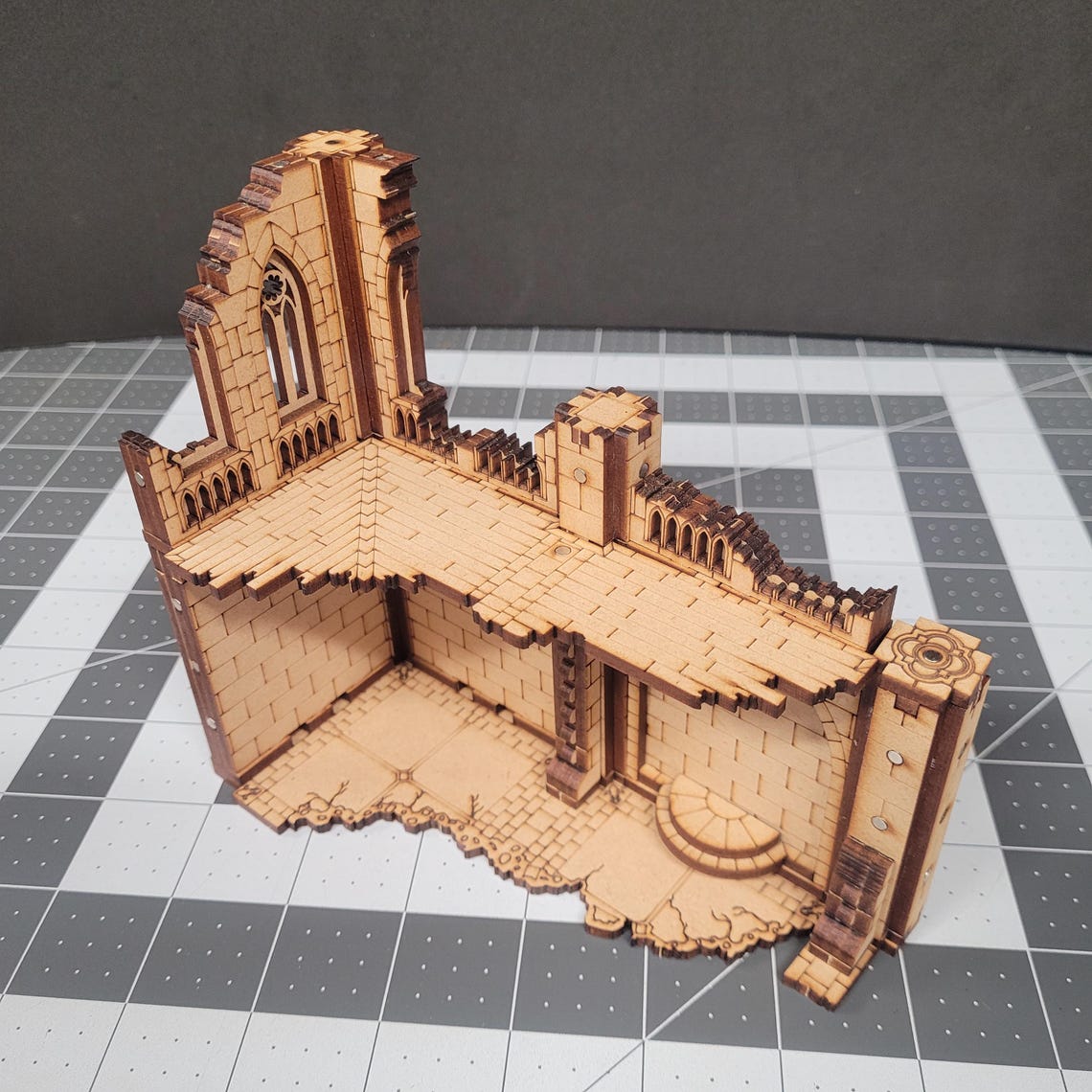 DIY Modular MDF Terrain Kit - Gothic Cathedral - Ruined Corner 4 - Etsy
