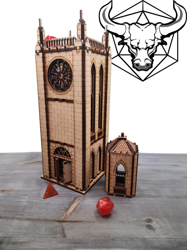 Gothic Cathedral - Rose Window Dice Tower - MDF Kit - Etsy