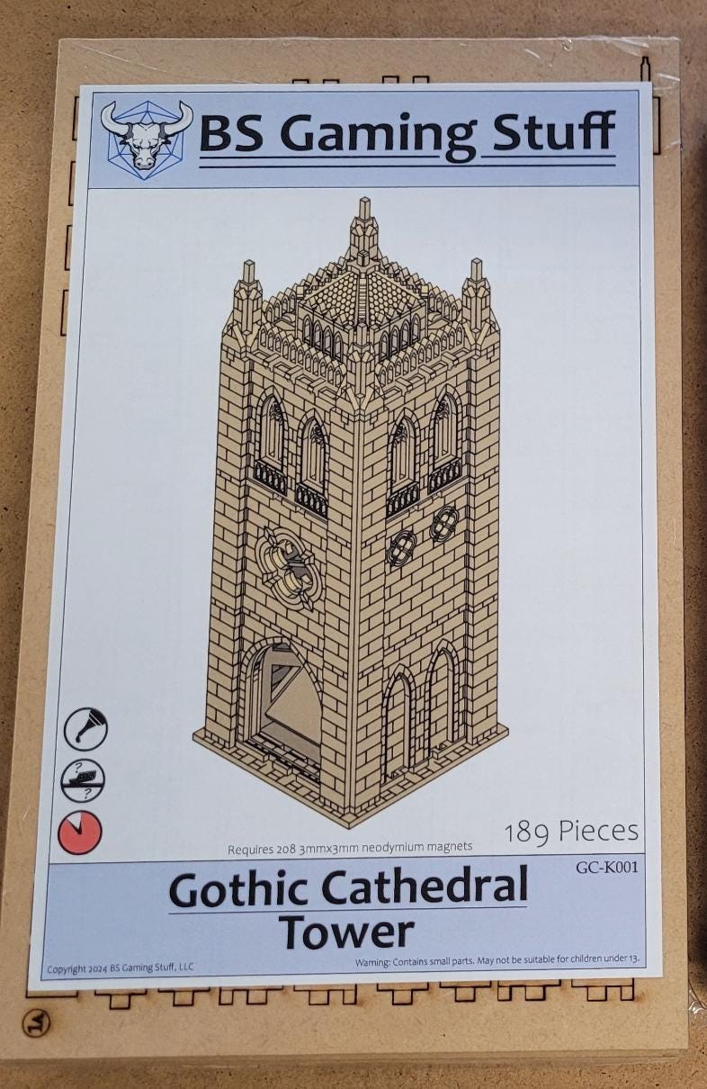 DIY Modular MDF Terrain Kit - Gothic Cathedral - Dice Tower - Etsy