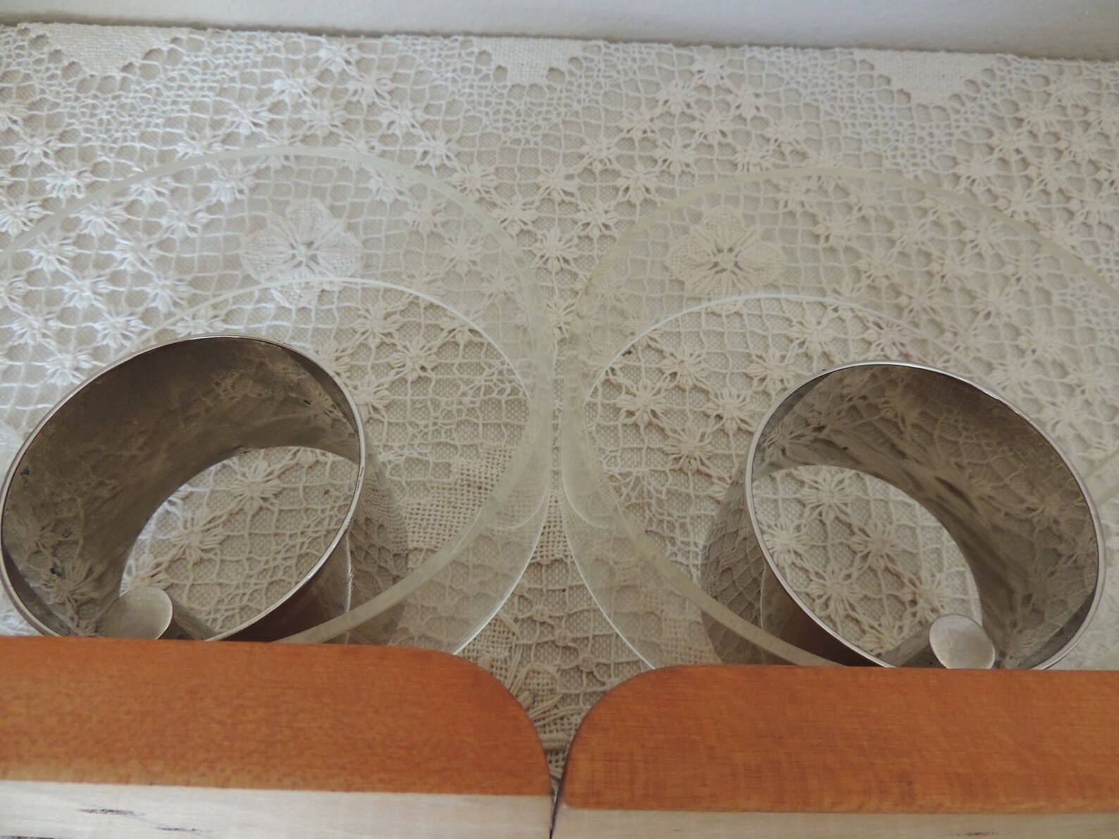 Round Wood Bookends. Art Deco Style Bookends. Plastic Wood - Etsy