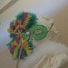 Vintage Multi-colored Feather Mask. Yellow Purple Green and - Etsy
