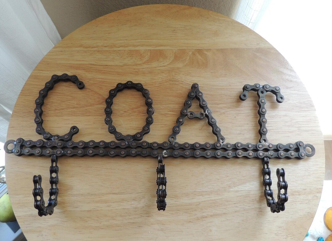 Bike Chain Coat Hook Rack: Upcycled Garage Organizer - Etsy
