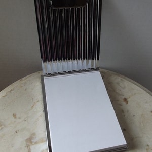 Rhinestone Metal Notepad. Upcycled Silver Tone Desk Accessory ...