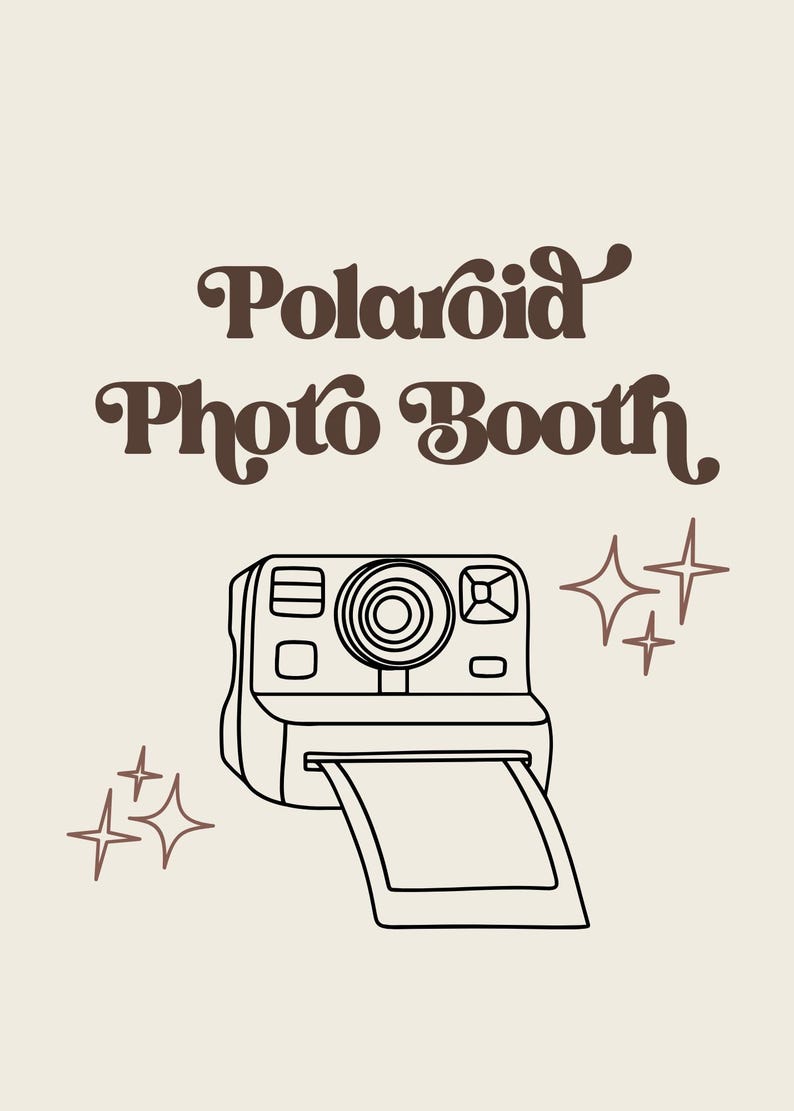 Polaroid Photo Booth Sign DIGITAL DOWNLOAD - Etsy