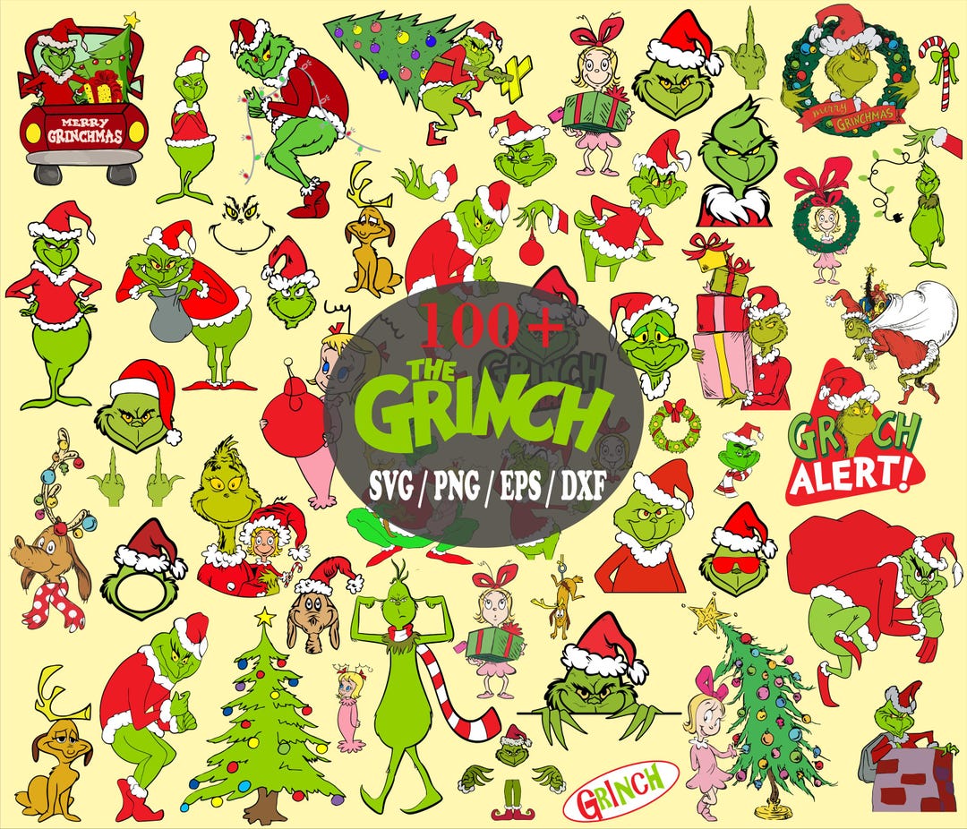 Grinch SVG Bundle: Christmas Cricut Designs + Bonus - Etsy