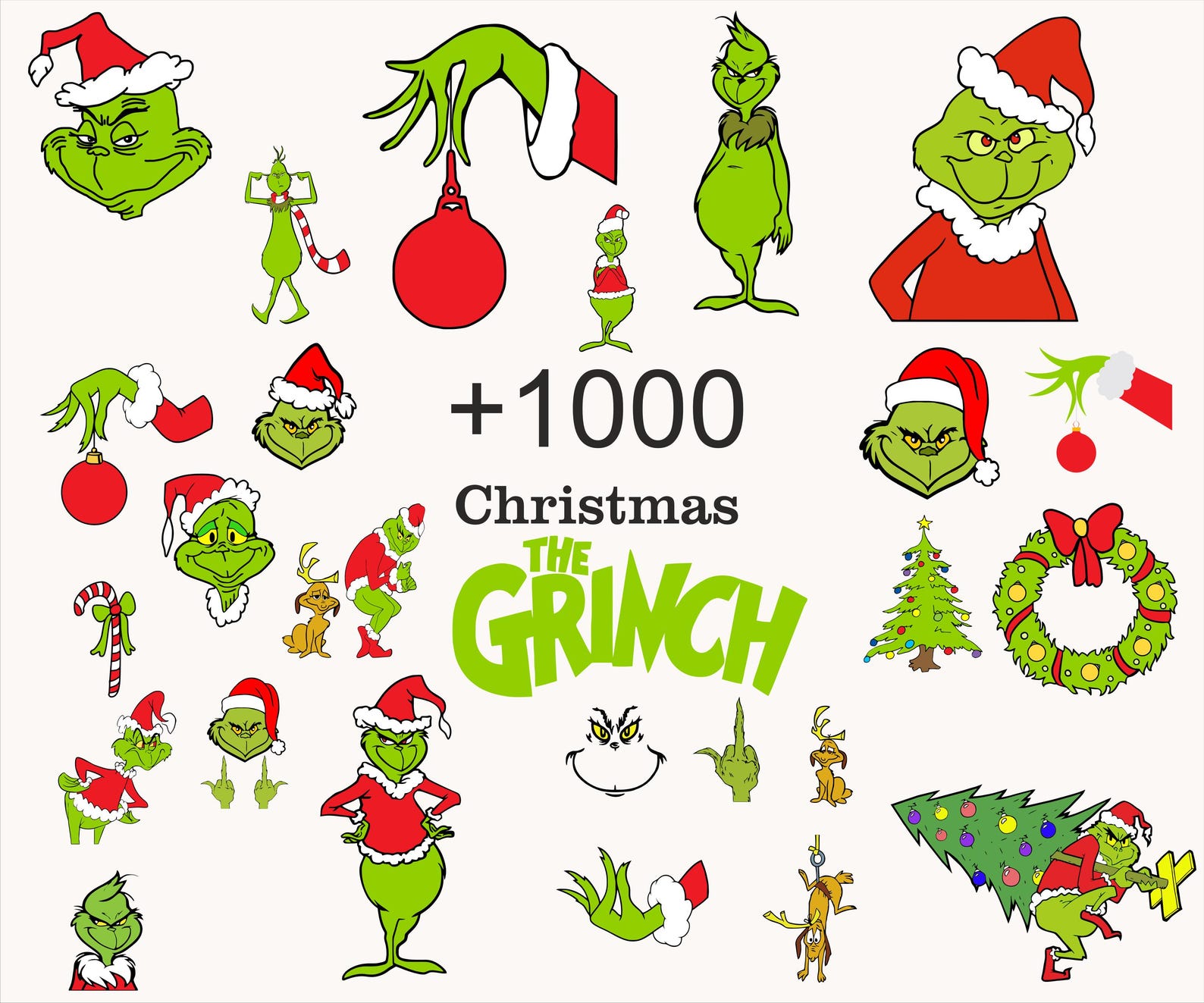 Christmas Svg Bundle, Grinch Svg Bundle, the Grinch Svg, Grinch Face Svg, Grinch Svg, Grinch ...